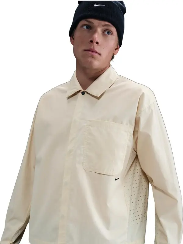 Nike Sportswear Tech Button-down Top - Brown