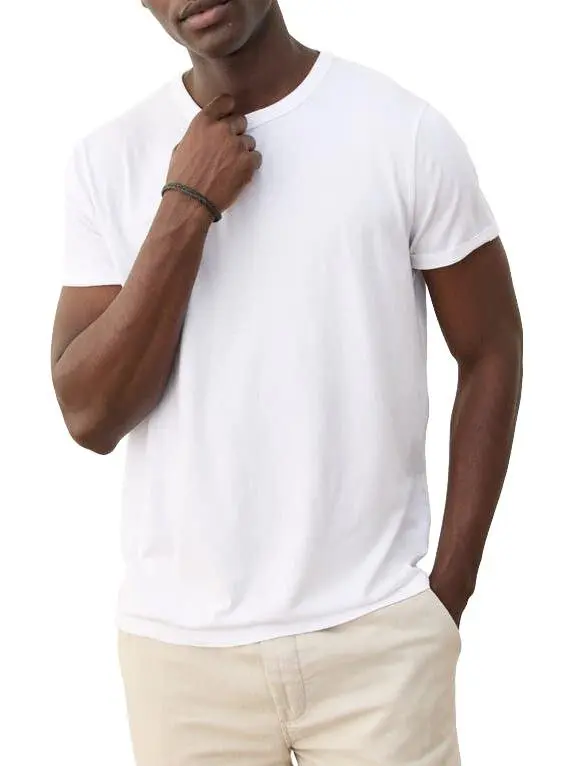 Marine Layer Signature Crewneck T-shirt - Pure White