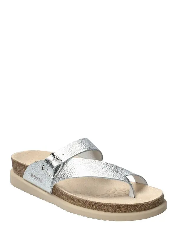 Mephisto Toe Loop Sandal - Silver