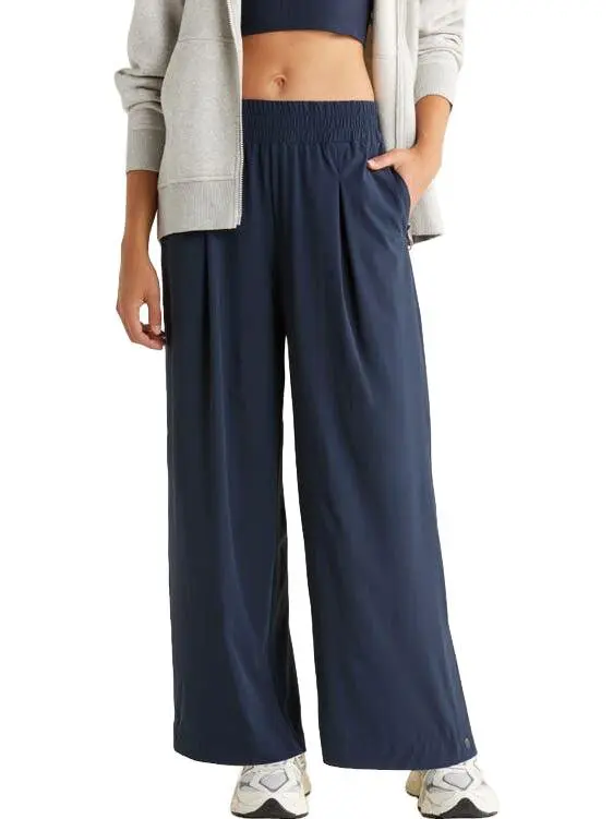 Zella Atlas Wide Leg Pants - Navy Sapphire