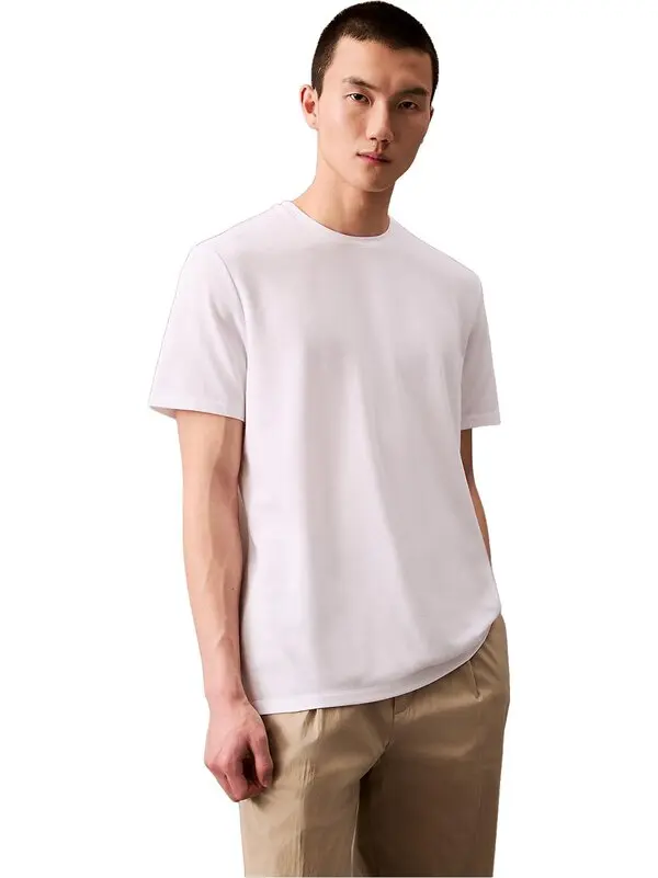 Calvin Klein Tech Pique T-shirt - Brillant White