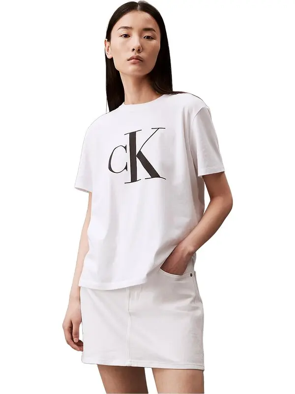 Calvin Klein Monogram Crewneck T-shirt - Brilliant White