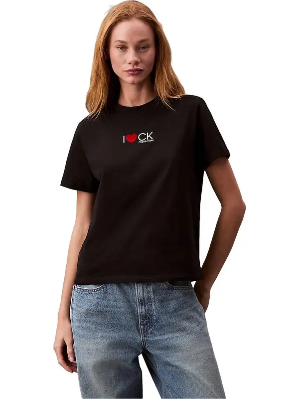 Calvin Klein Heart Logo Classic T-shirt - Black