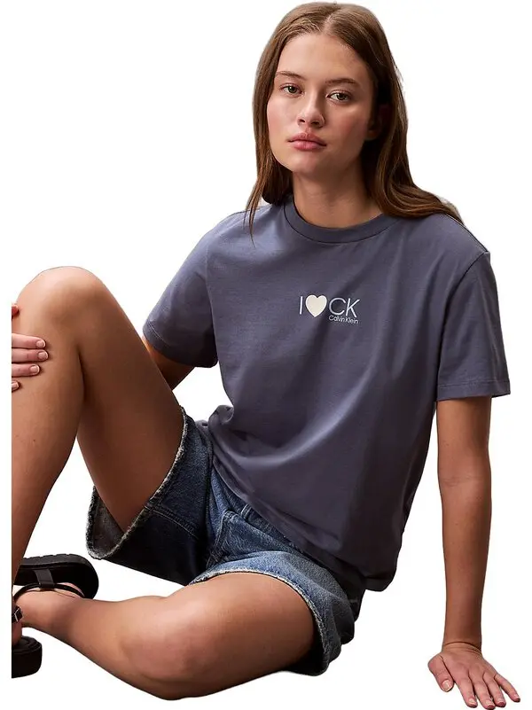 Calvin Klein Heart Logo Classic T-shirt - Grisaille