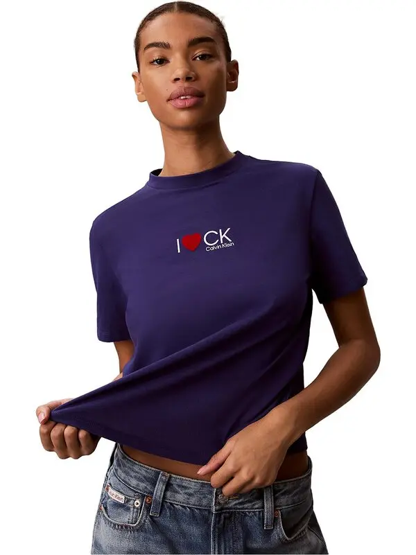 Calvin Klein Heart Logo Classic T-shirt - Steel Beams