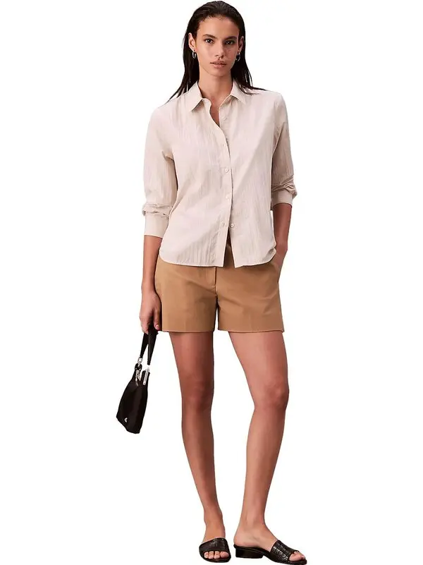 Calvin Klein Cotton Stretch Chino Shorts - Tigers Eye