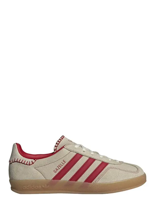 Adidas Gazelle Indoor Sneakers - Beige/better Scarelet Red/cream White