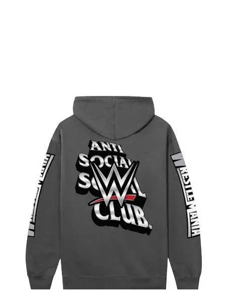 ANTI SOCIAL SOCIAL CLUB X Wwe Wrestlemania Hoodie - Charcoal