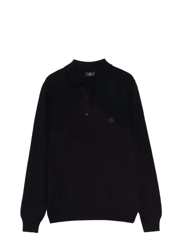 Etro Polo-collar Sweatshirt - Blue