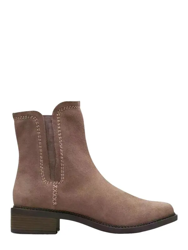 Clarks Maye Zip Boots - Brown