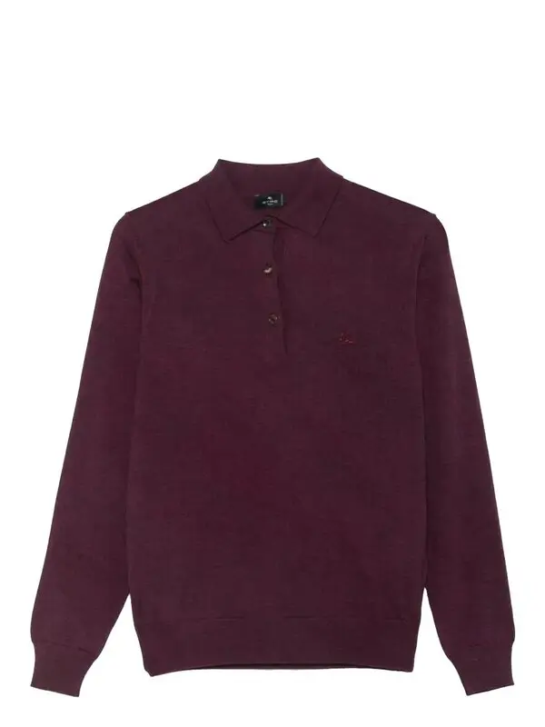 Etro Wool Polo Shirt - Purple