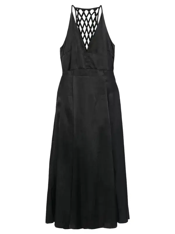 Maje Braided-back Maxi Dress - Black