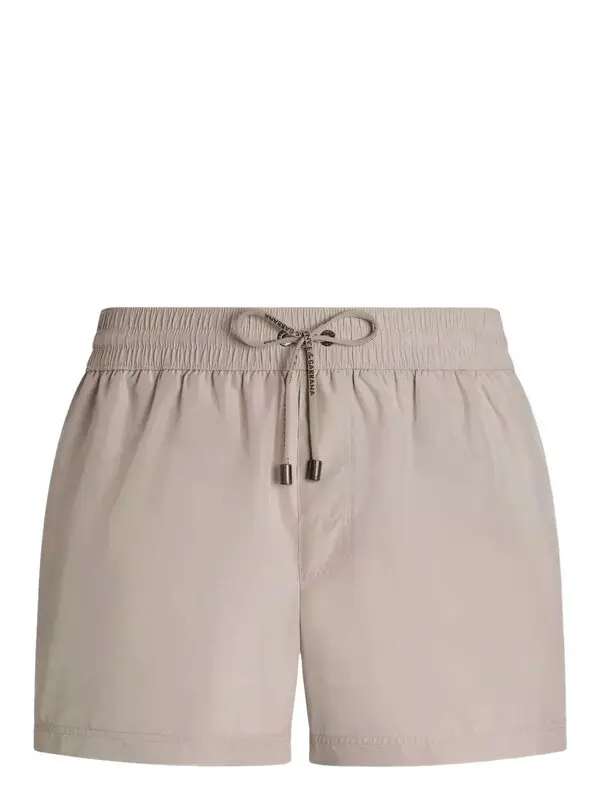 Dolce & Gabbana Drawstring-waist Swim Shorts - Neutrals