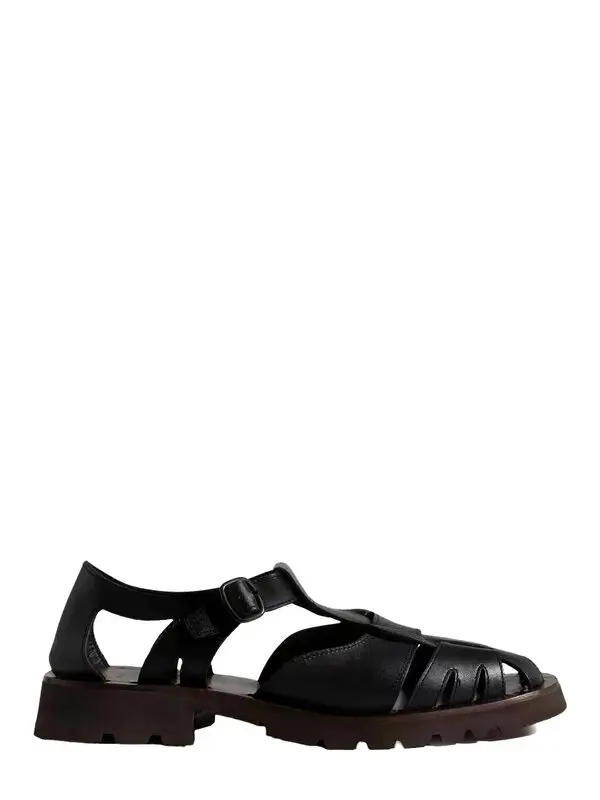 Hereu Leather Sandals - Black
