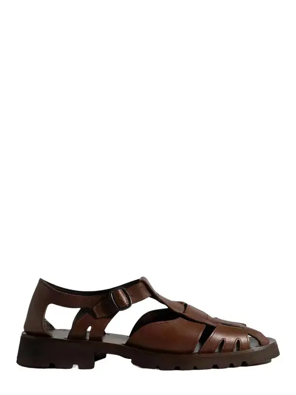 Hereu Leather Sandals - Brown