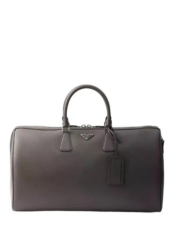 Prada Saffiano Leather Holdall Bag - Grey