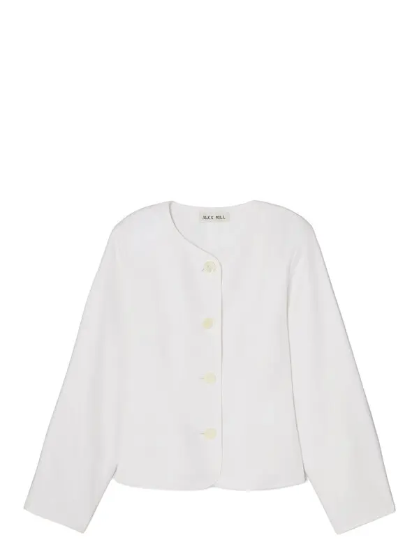 ALEX MILL Luna Linen Jacket - Off White