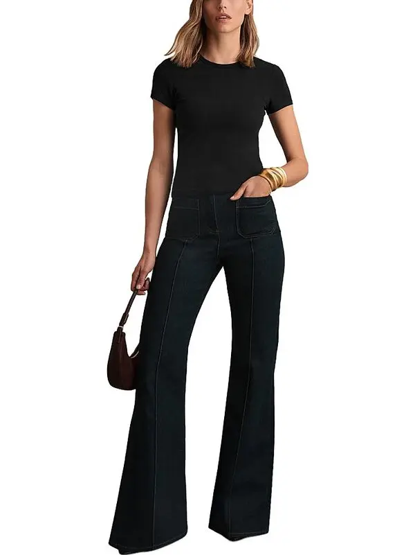 REISS Jolie Tee - Black
