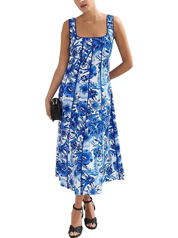 PHASE EIGHT Goldie Printed Dress - Blue