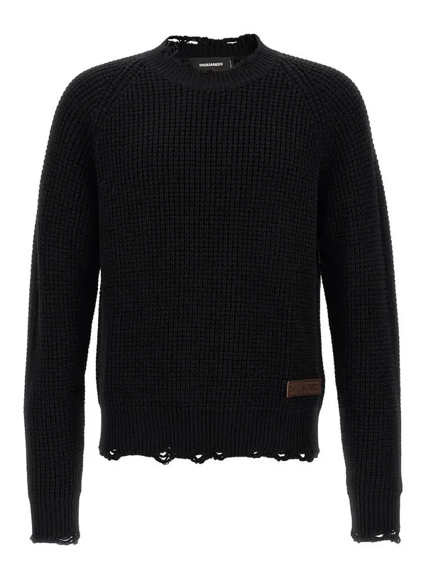 Dsquared2 Crewneck Wool Sweater - Black