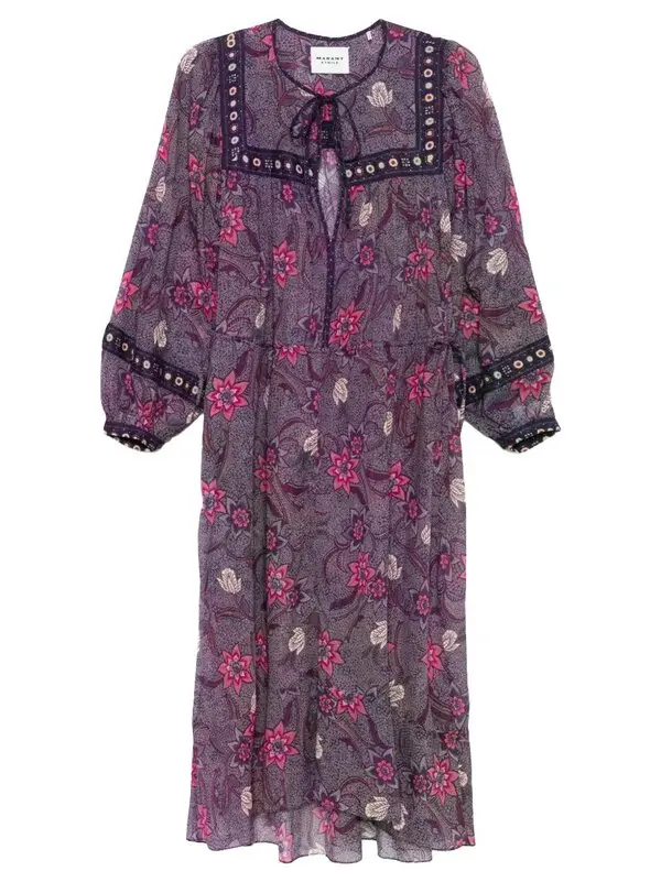 MARANT ETOILE Greila Midi Dress - Purple