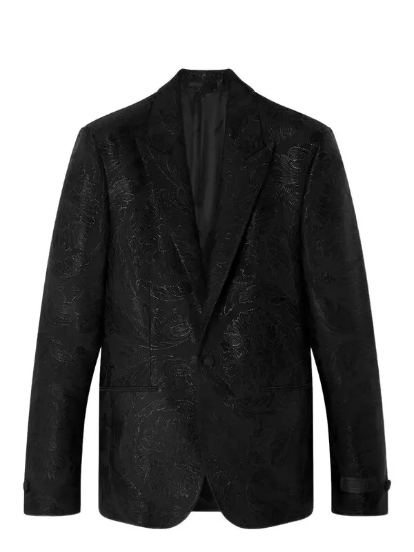 Versace Barocco-jacquard Blazer - Black