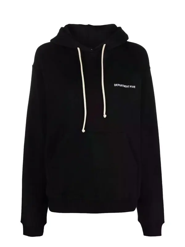 DEPARTMENT 5 Logo-print Cotton Hoodie - Black