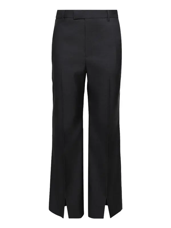 Gucci Oversized Low Waist Wool Pants - Grey