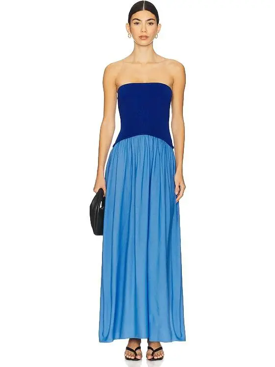 Solid & Striped Strapless Soglio Dress - Navy