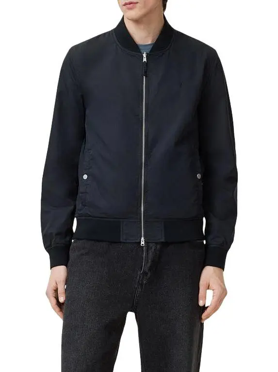 ALLSAINTS Bassett Reversible Bomber Jacket - Black/ Dull Green