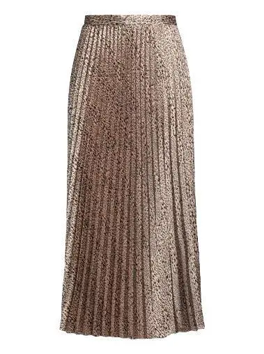 TWINSET Polyester Maxi Pleated Skirt - Beige