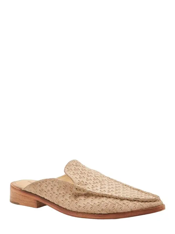 Free People Dragonfly Embossed Loafer - Faded Tan Suede