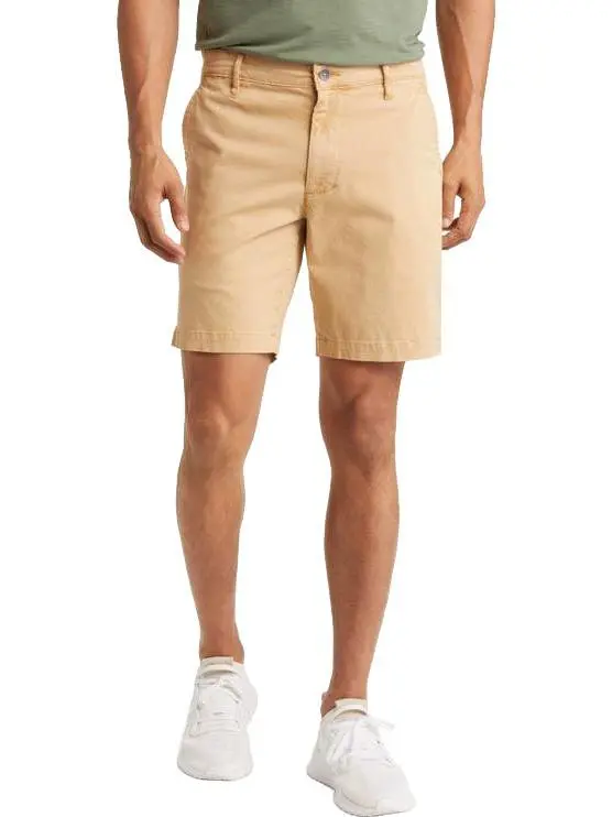 Ag Wanderer 8.5-inch Stretch Cotton Chino Shorts - Sulfur Wheat Fields