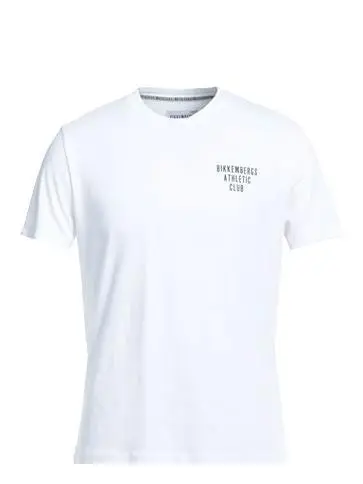 BIKKEMBERGS T-shirt Size Cotton, Elastane - White