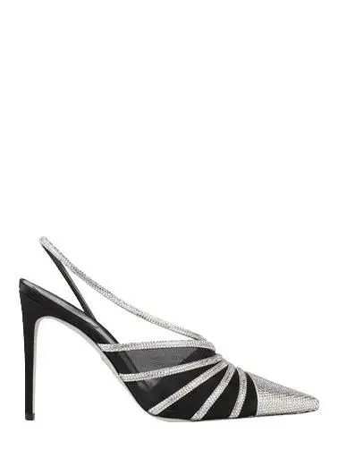 Rene Caovilla Textile Fibers Slingback Pumps - Black