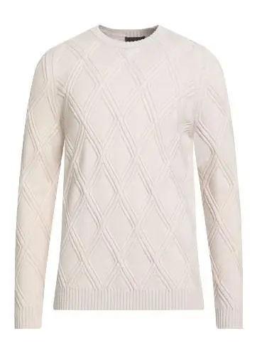 Alpha Studio Sweater In Merino Wool - Beige