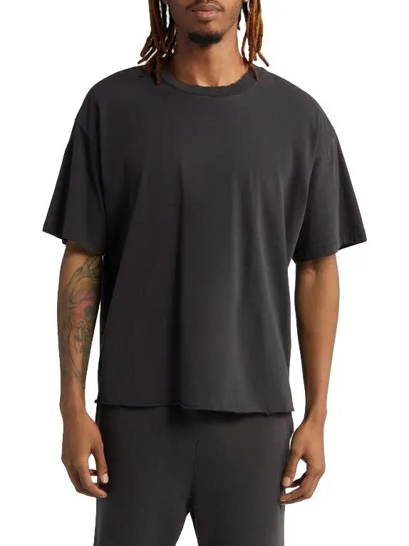ELWOOD Core Oversize Crop Cotton T-shirt - Black