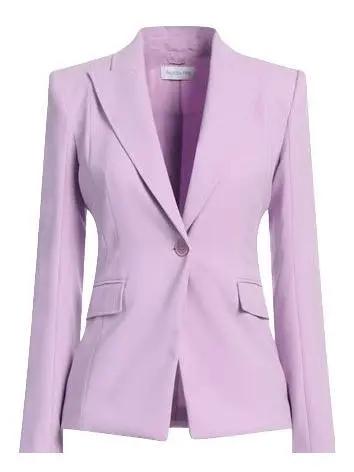 Patrizia Pepe Single-breasted Crepe Blazer - Purple