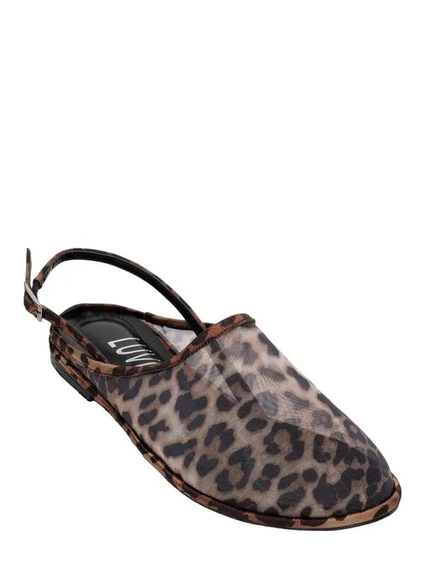 PROLOGUE SHOES Shen Mesh Sandals - Leopard Faux Leather