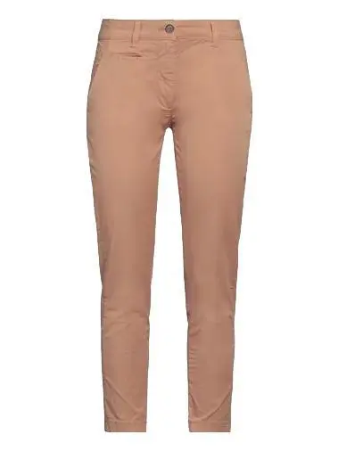 VICOLO Cotton Blend Couture Tapered Pants - Beige