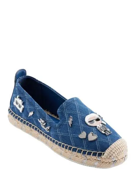 Karl Lagerfeld Paris Michaela Espadrille Flat - Blue