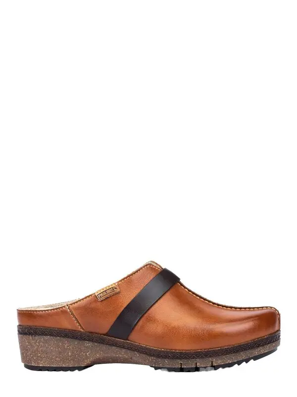Pikolinos Leather Clogs - Brandy