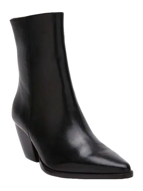 Matisse Caty Western Pointed Toe Bootie - Black Smooth