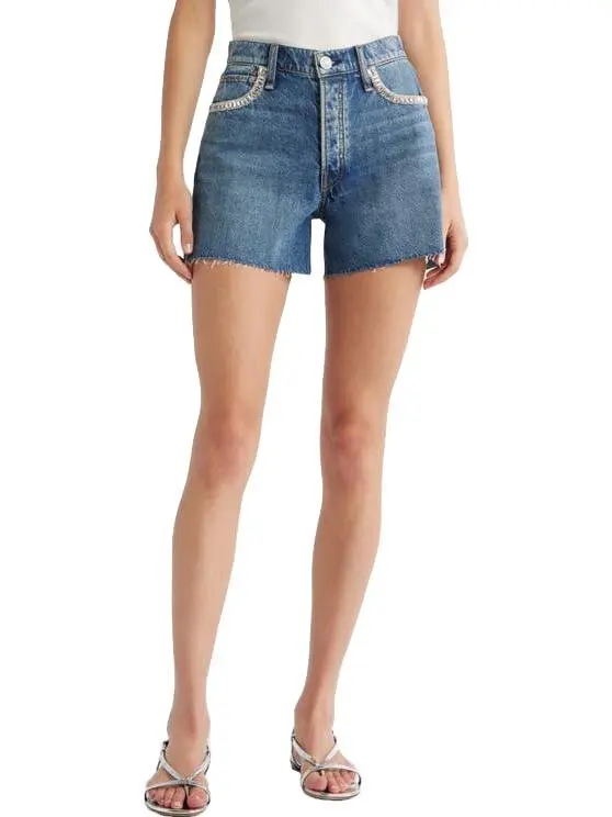 Rag & Bone Embellished Denim Shorts - Evjwl