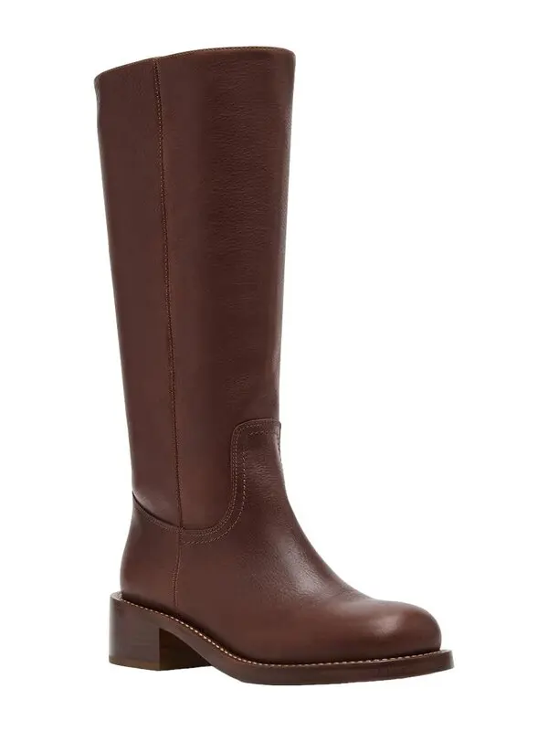 Steve Madden Riggs Knee High Boot - Rust Leather