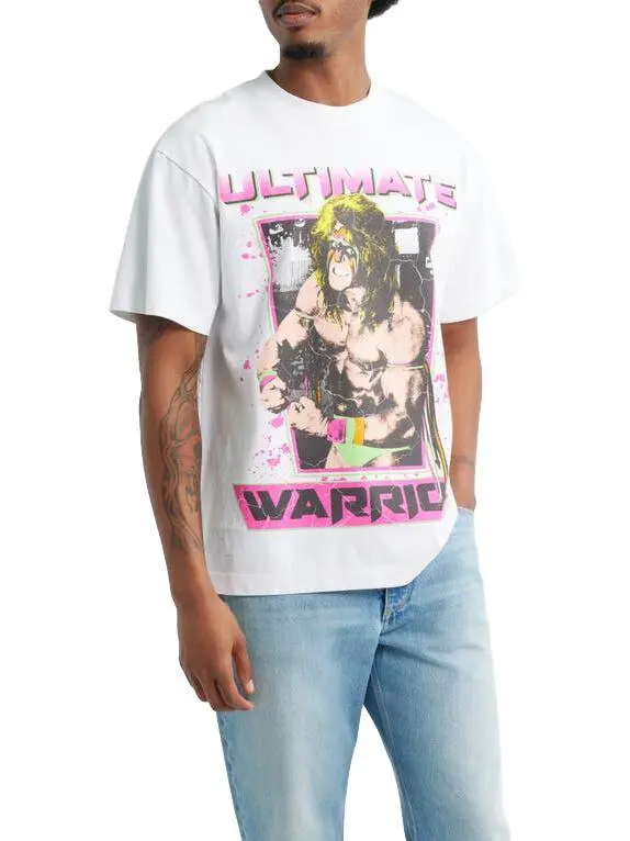 ID SUPPLY CO Wwe Ultimate Warrior Graphic T-shirt - White