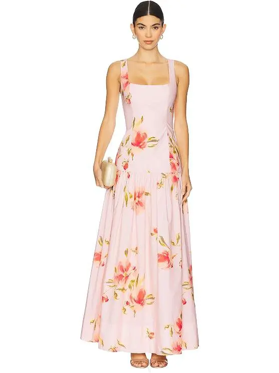 LOVERS AND FRIENDS Petal Maxi Dress - Pink Nola Floral