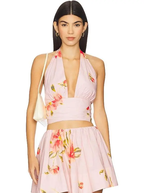 LOVERS AND FRIENDS Petal Top - Pink Nola Floral