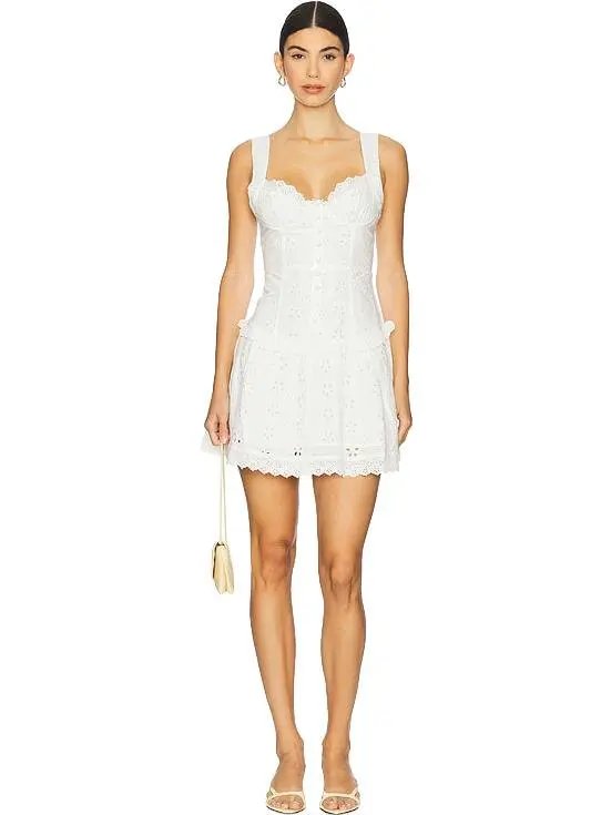 For Love & Lemons Dreamy Daisy Mini Dress - White