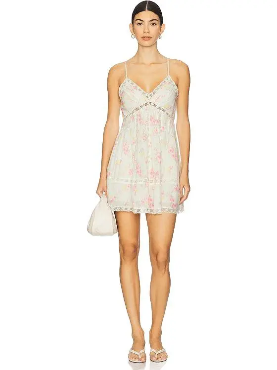 LoveShackFancy Docila Dress - White Peach